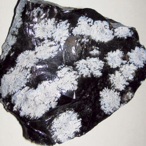 Large SNOWFLAKE OBSIDIAN: Choice of Sizes or Bulk Chips * Natural Black ...
