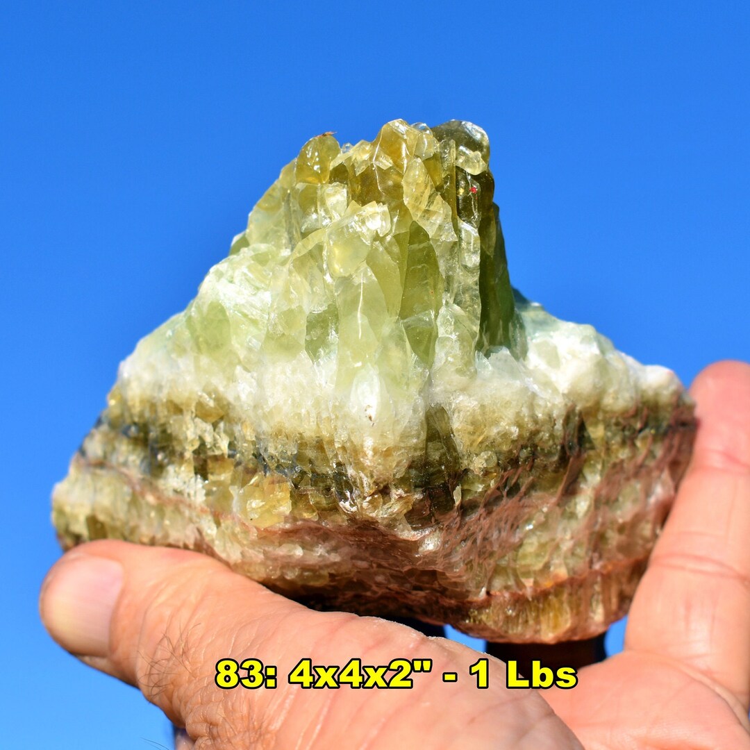 Large Green CALCITE Crystal Mineral Specimens From Mexico 3-6 Cabinet ...