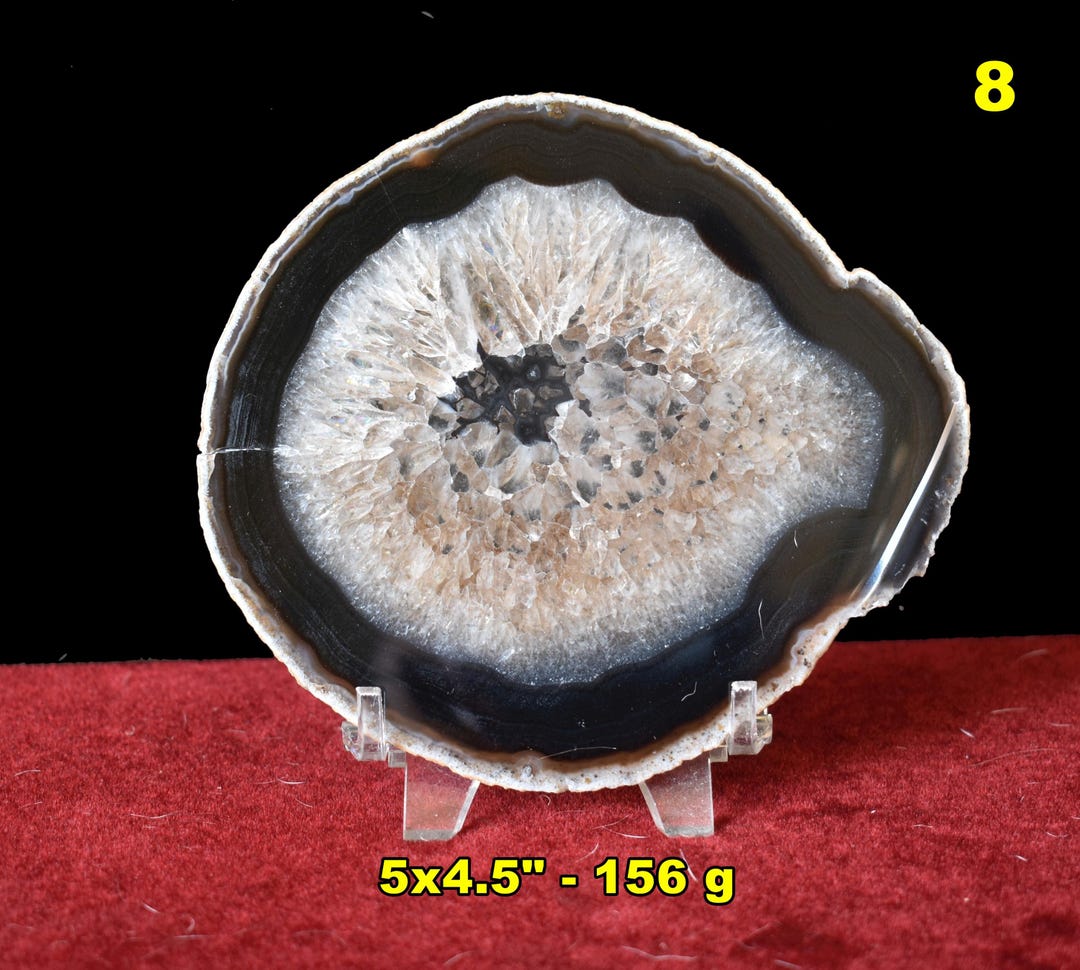 Natural Color AGATE Geode Slabs * Choice of 10 5-7" Polished Cut Slices ...