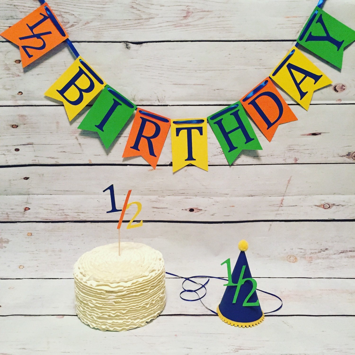 Half Birthday Banner 1/2 Birthday Banner Half Birthday - Etsy