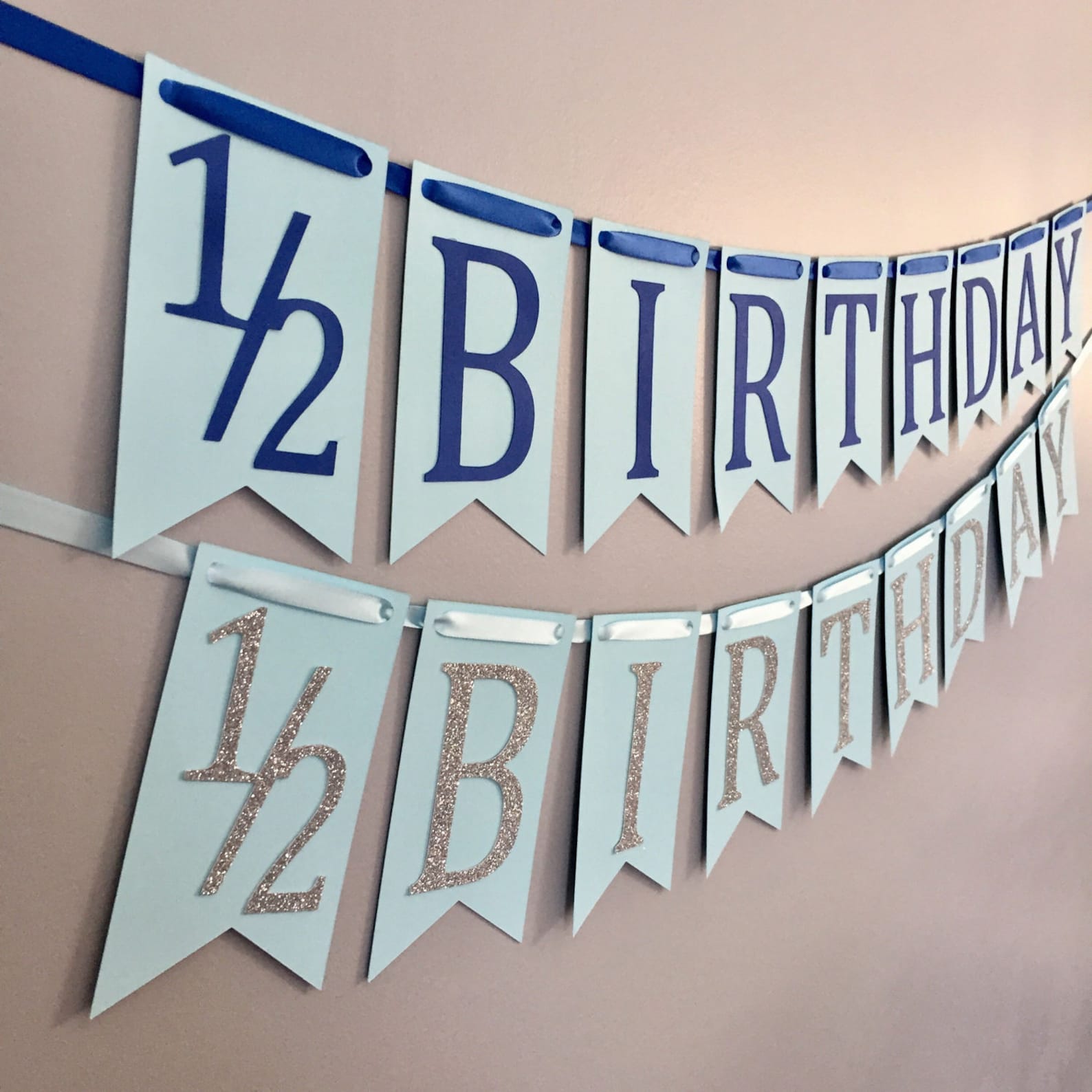 Half Birthday Banner 1/2 Birthday Banner Half Birthday - Etsy