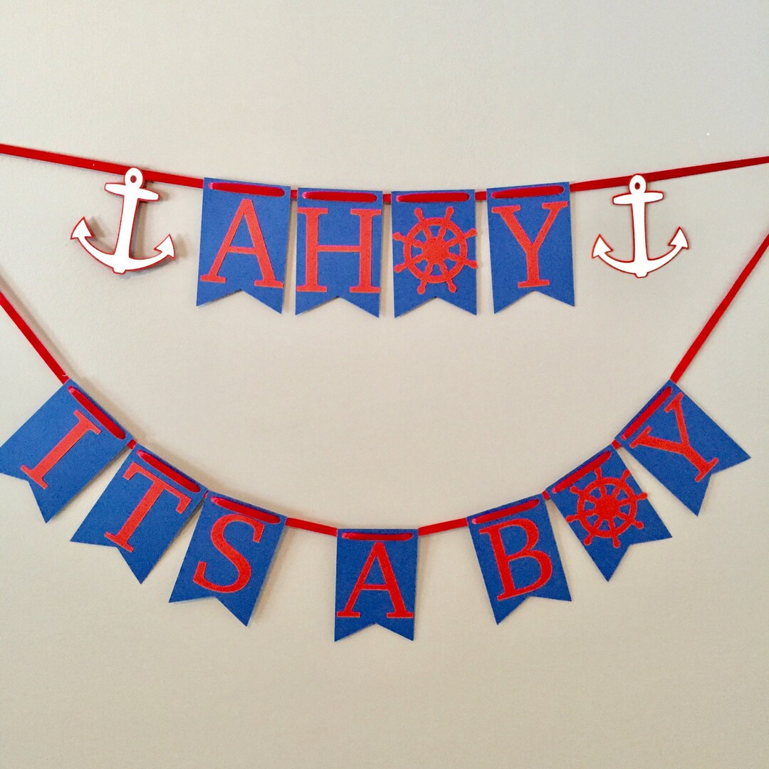 Nautical Banner, Nautical Birthday, Sea Shower, Nautical Decor ...