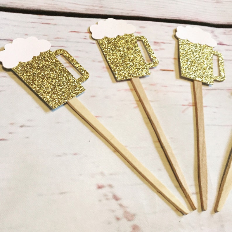 Beer Mug Cupcake Topper 21st Birthday 30th Birthday - Etsy