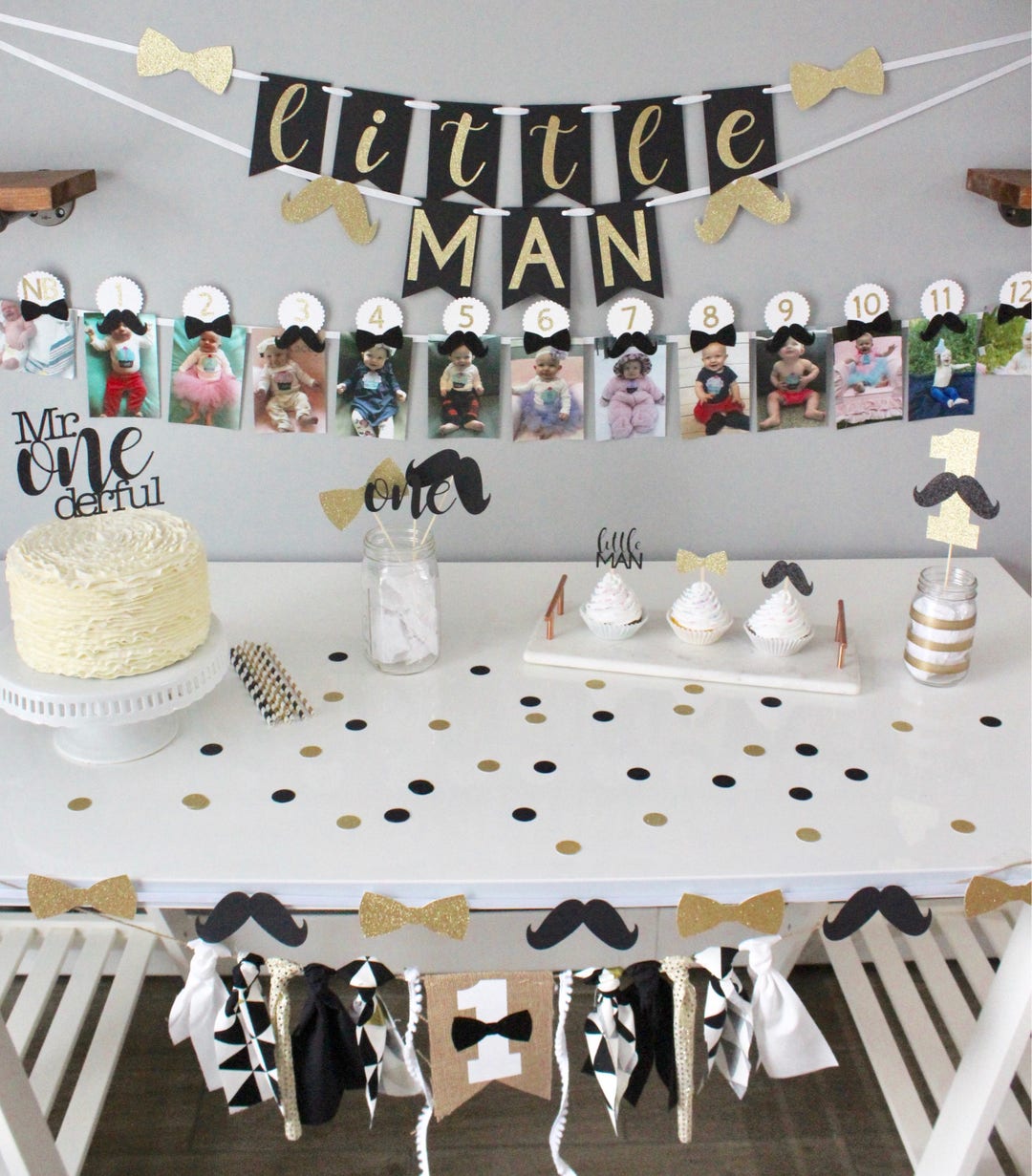 Little Man, Little Man Birthday, Little Man Decorations, Mr. Onederful ...