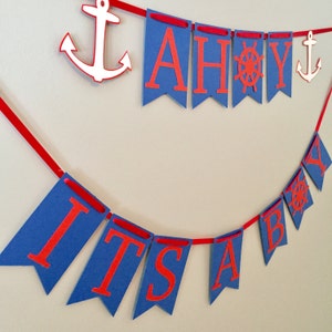 Nautical Banner, Nautical Birthday, Sea Shower, Nautical Decor ...