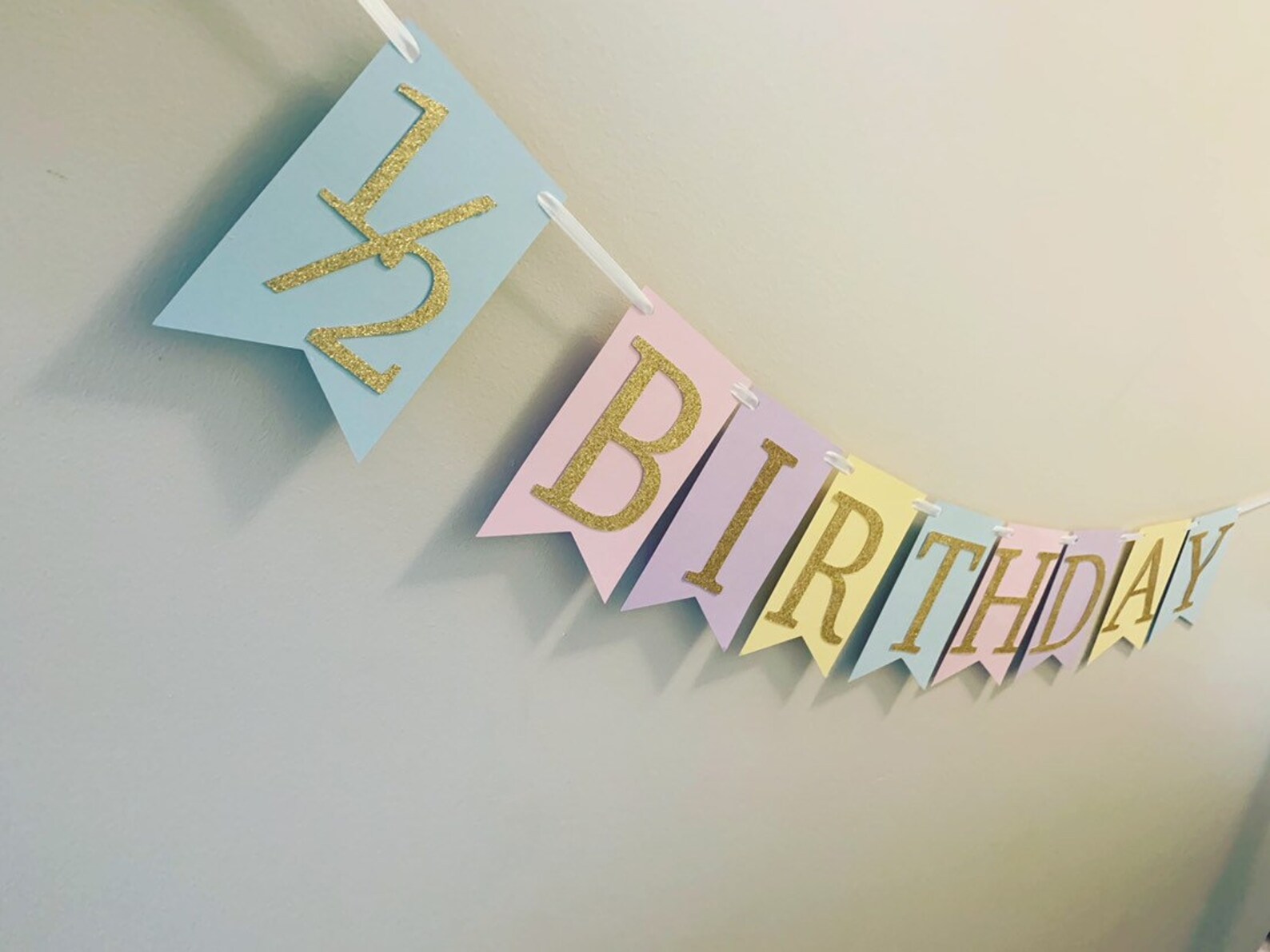 Half Birthday Banner 1/2 Birthday Banner Half Birthday - Etsy