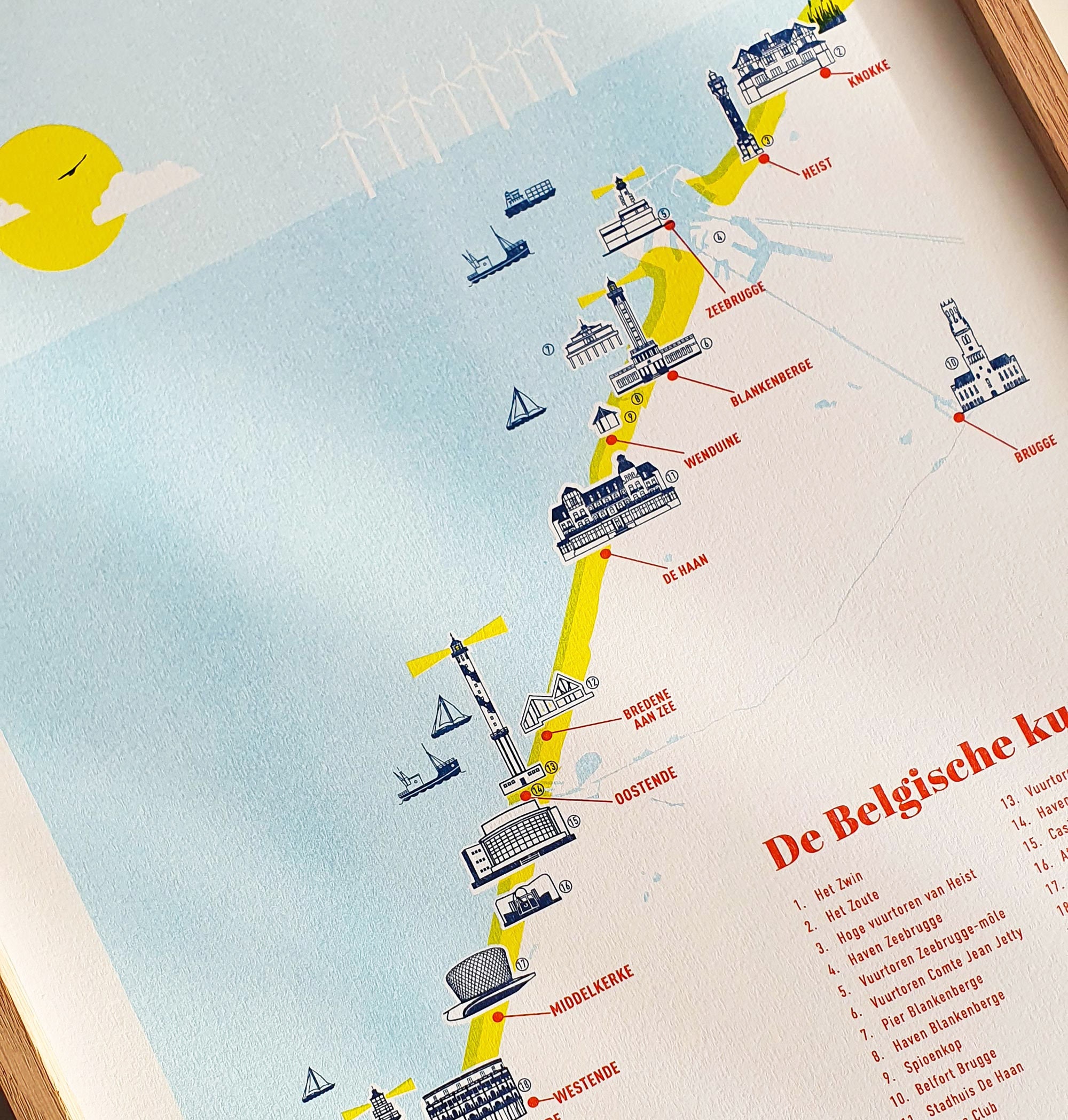 A3 Poster Belgian Coast - 11.4 X 16.5 in - A3 - North Sea - Lighthouse ...