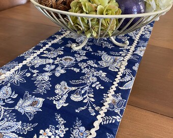 French Blue Table Runner - Etsy