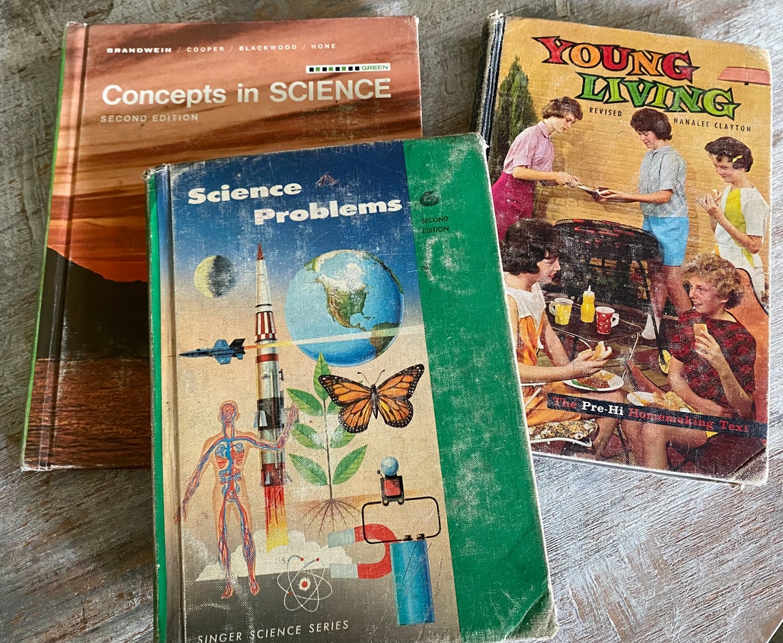 1960s Set 3 Jr High Textbooks Vintage HARDCOVER Science | Etsy