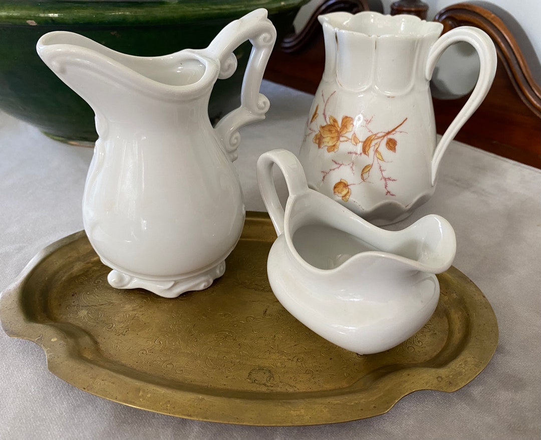 Set 3 Porcelain Creamers Small Milk SYRUP Pitchers Vintage BOHEMIA ...