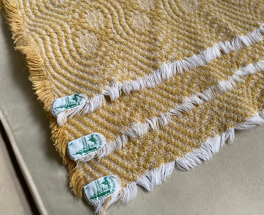 Set Artist LOOM Woven Placemats Vintage Yarn Dyed Cotton HARVEST Golden ...