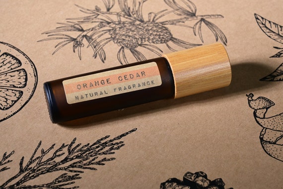 Orange Cedar Essential Fragrance Natural Cologne | Etsy