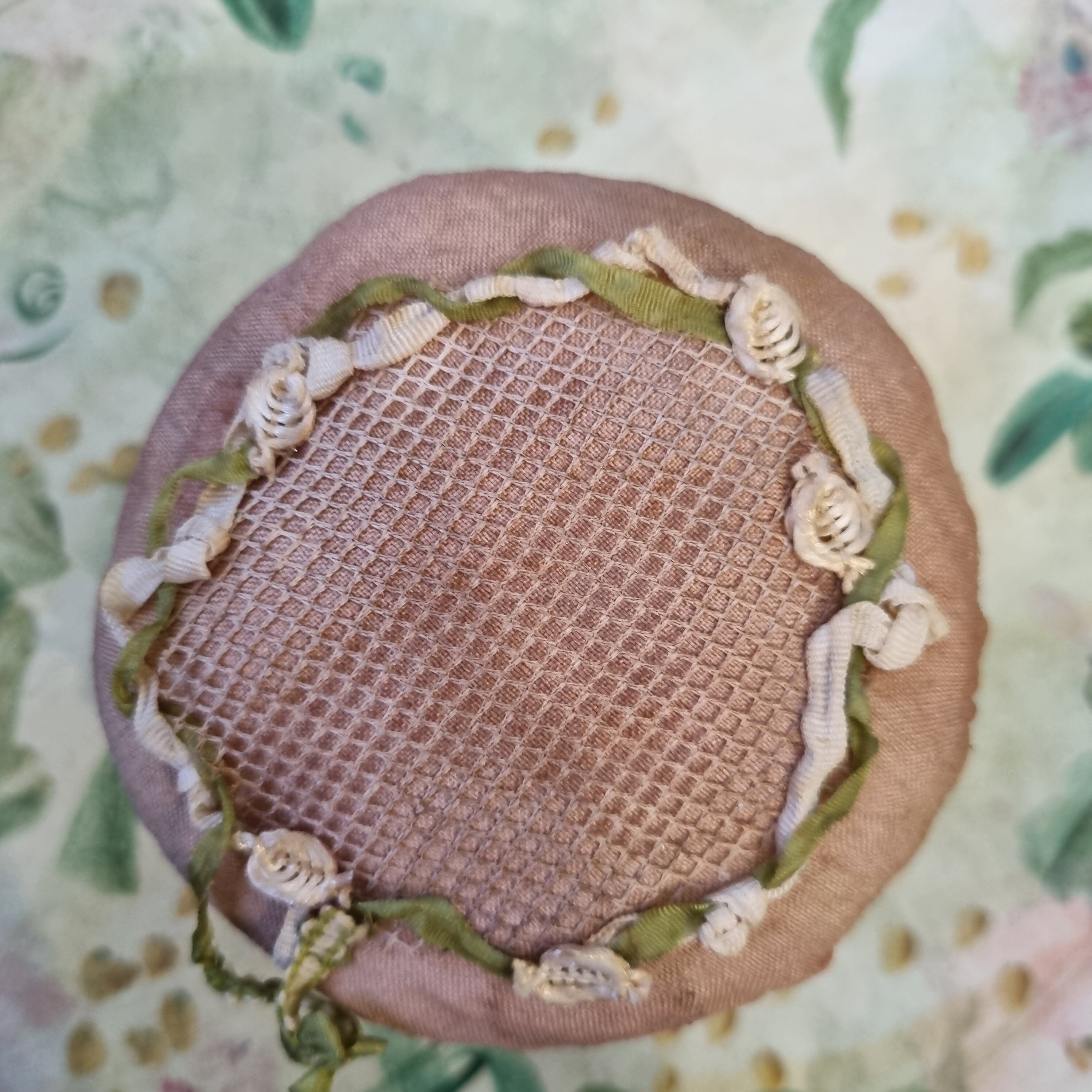 Vintage Antique Ribbonwork Box With a German Half Doll and Accessories ...