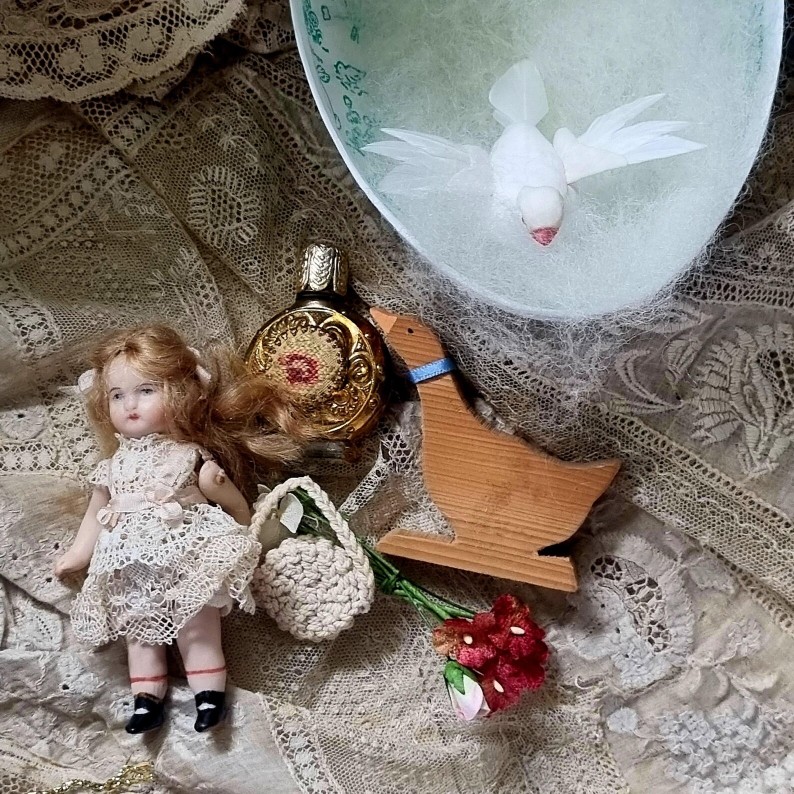 Vintage Mignonette Doll in German Easter Egg: Miniature Accessories - Etsy