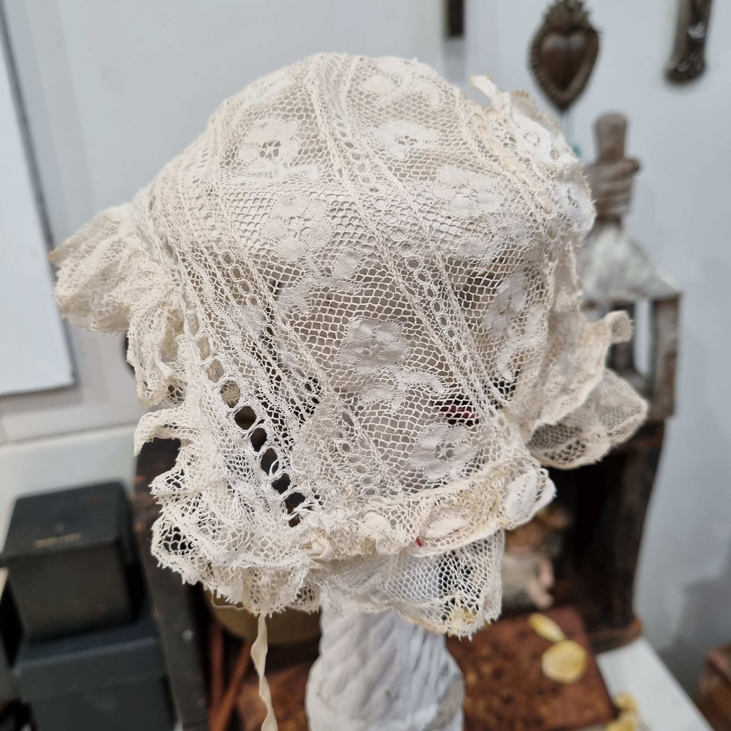 Antique French Baby Doll Lace Bonnet - Etsy