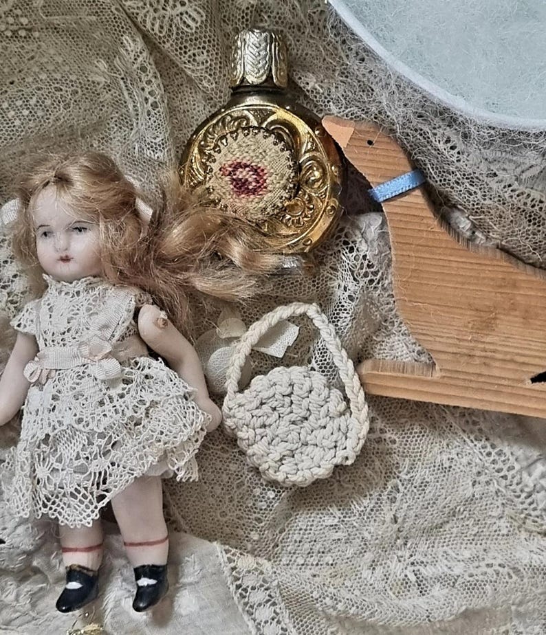 Vintage Mignonette Doll in German Easter Egg: Miniature Accessories - Etsy