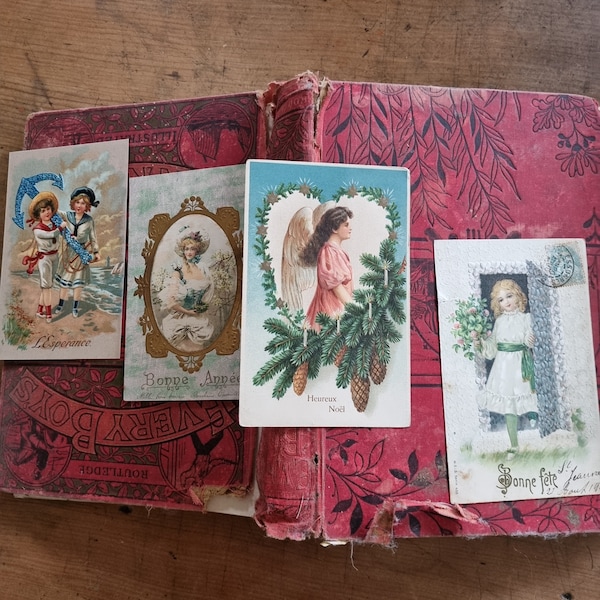 4 Vintage Antique French Postcards - Etsy