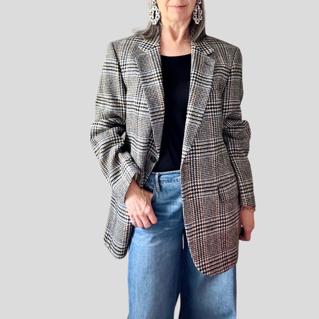 Vintage DAKS Wool Blazer, Daks London Plaid Blazer, Colorful Sports ...