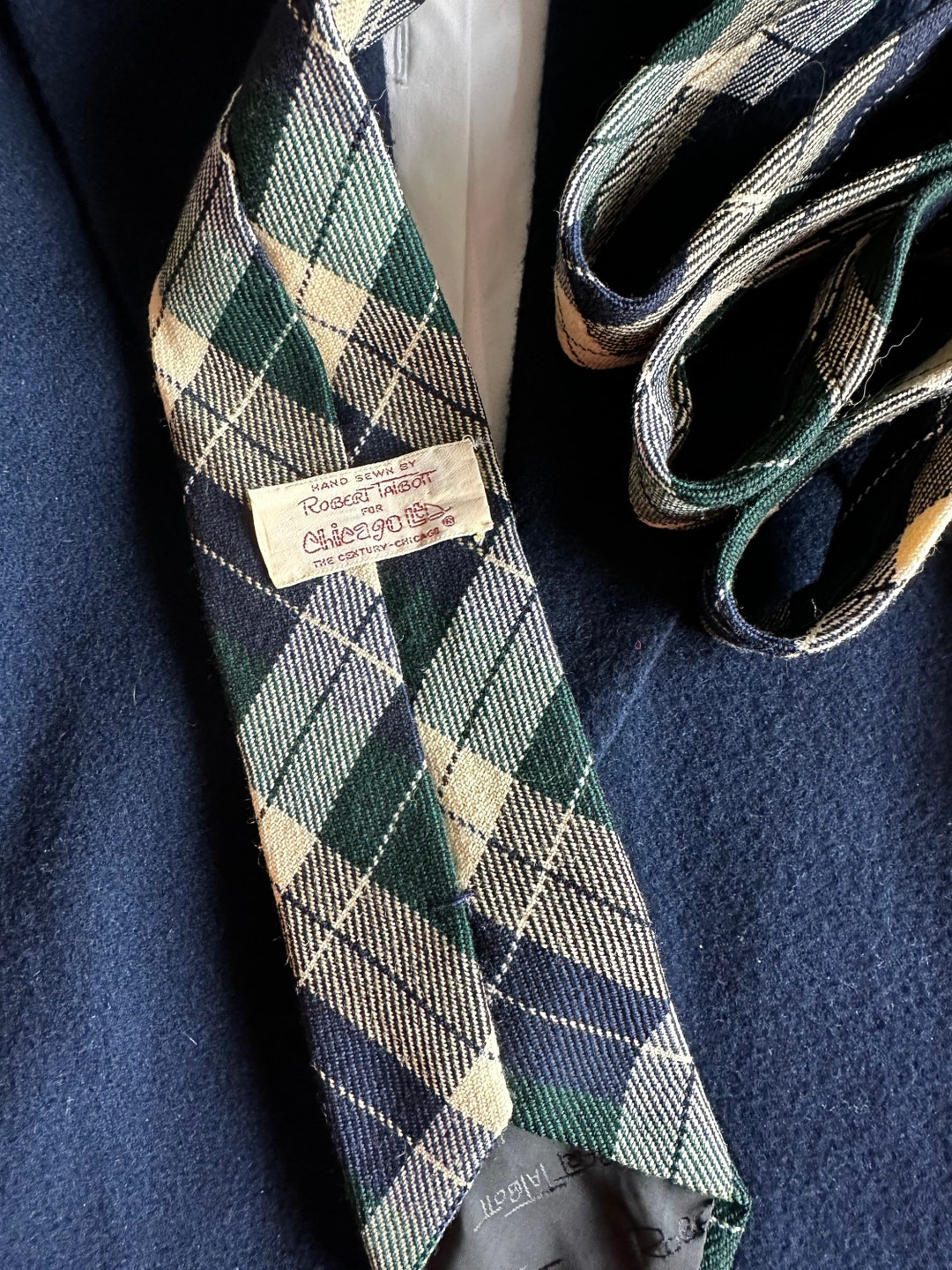 Robert Talbott Tie, Vintage Wool Tie, Plaid Tie, Wool Necktie, the ...