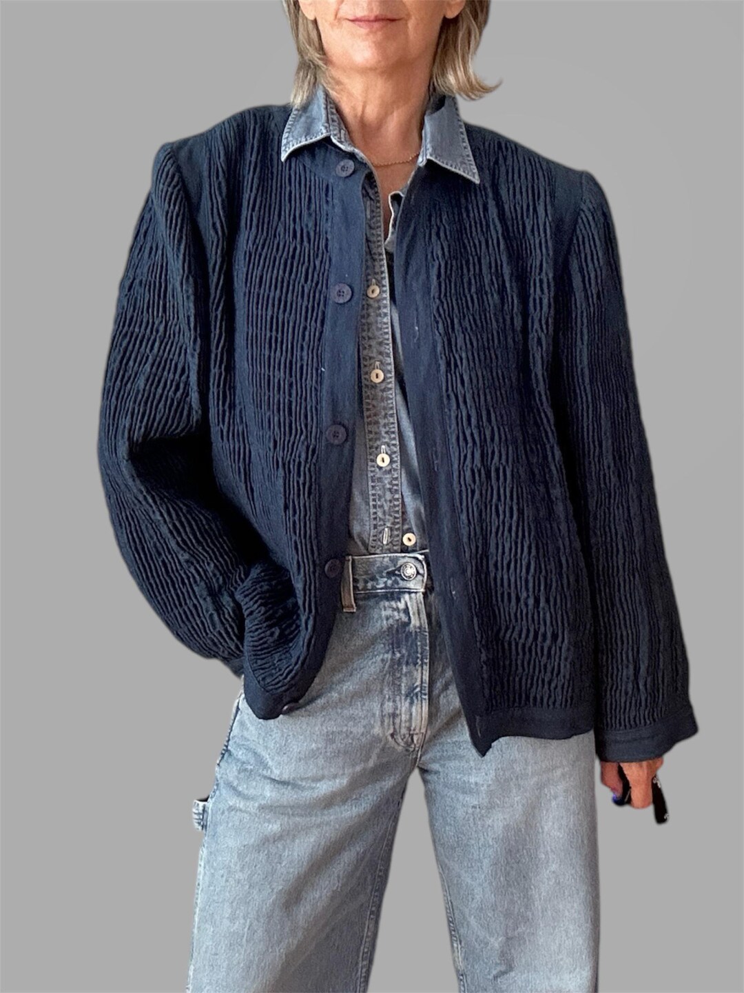 I. Magnin Bis Bis Jacket, Pleated Cotton Jacket, Gene Ewing - Etsy