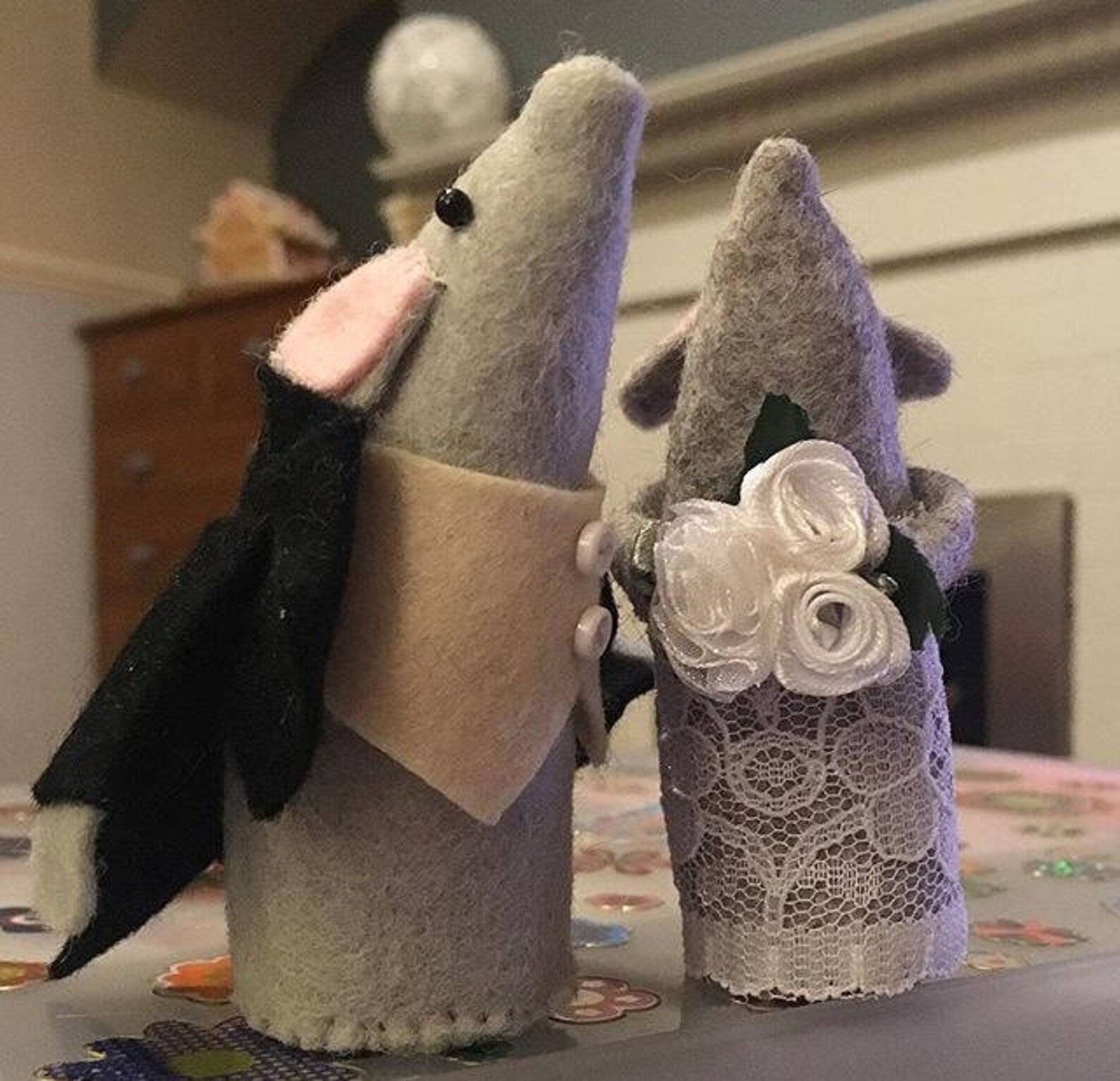 Bespoke Wedding Mice. Customised Bride and Groom Mice. A Wonderful ...