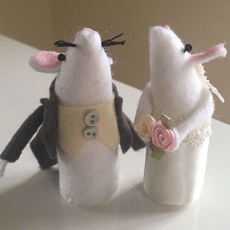 Bespoke Wedding Mice. Customised Bride and Groom Mice. - Etsy