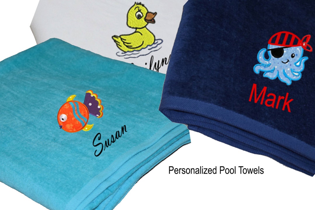 Personalized Pool Towels Save Your Pool Chair Towel Embroidered Beach ...