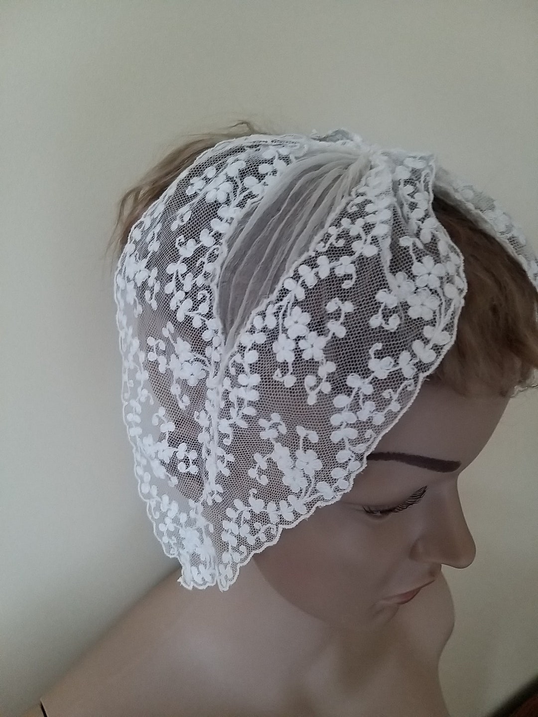 Victorian Ladies Fall Cap-victorian Head Piece Lace and Fine Silk ...