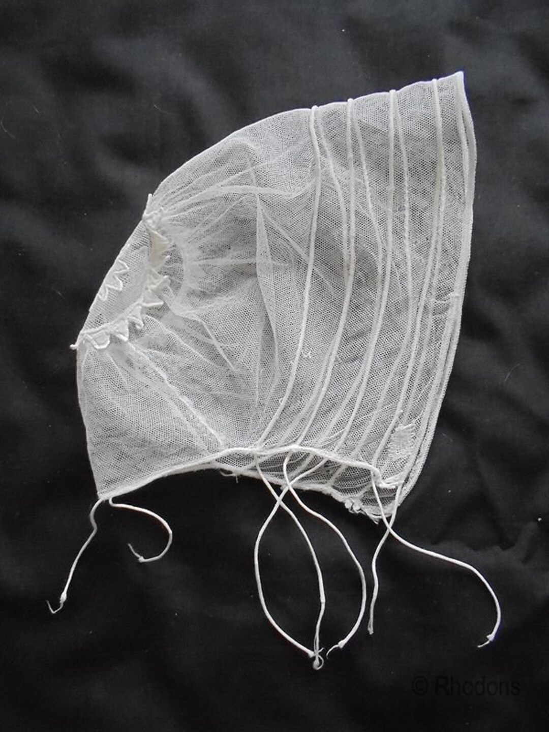 Early Victorian Baby Bonnet-carrickmacross-lace-piping-early 1800s - Etsy