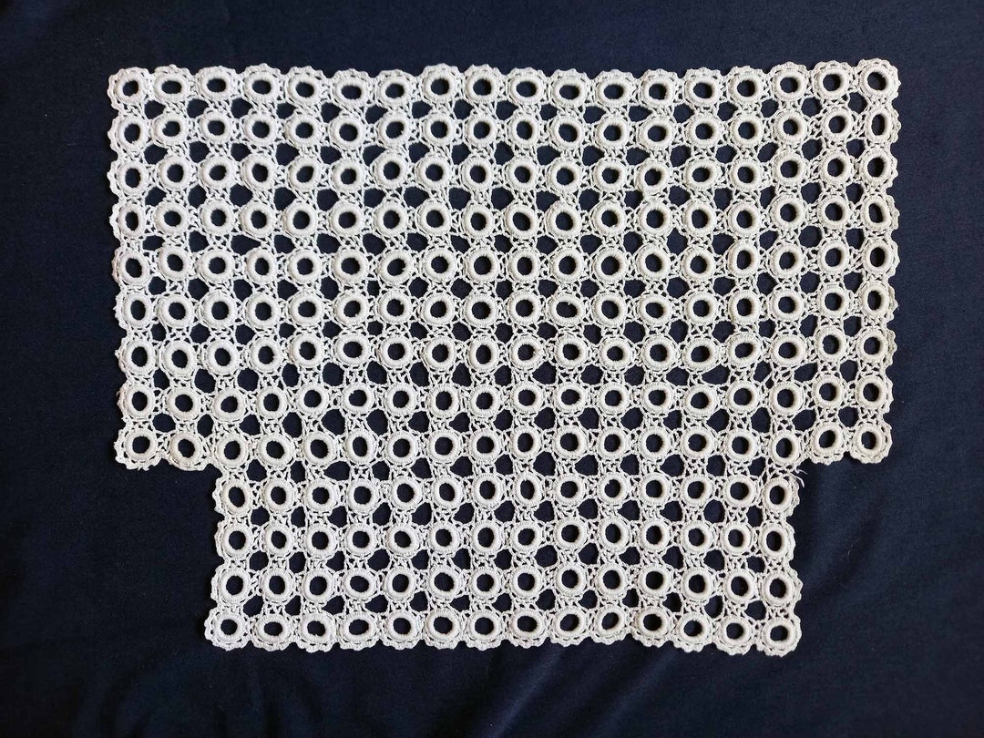 Vintage Crochet Lace Antimacassar-buttonhole Stitch Roundels-1930s ...