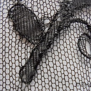 Victorian Black Lace Wrap-stole- Hand Embroidery-levers Mill-19th ...