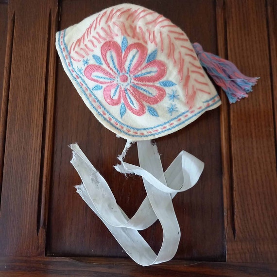 Vintage French-Breton Baby Bonnet-Traditional Design-… - Gem