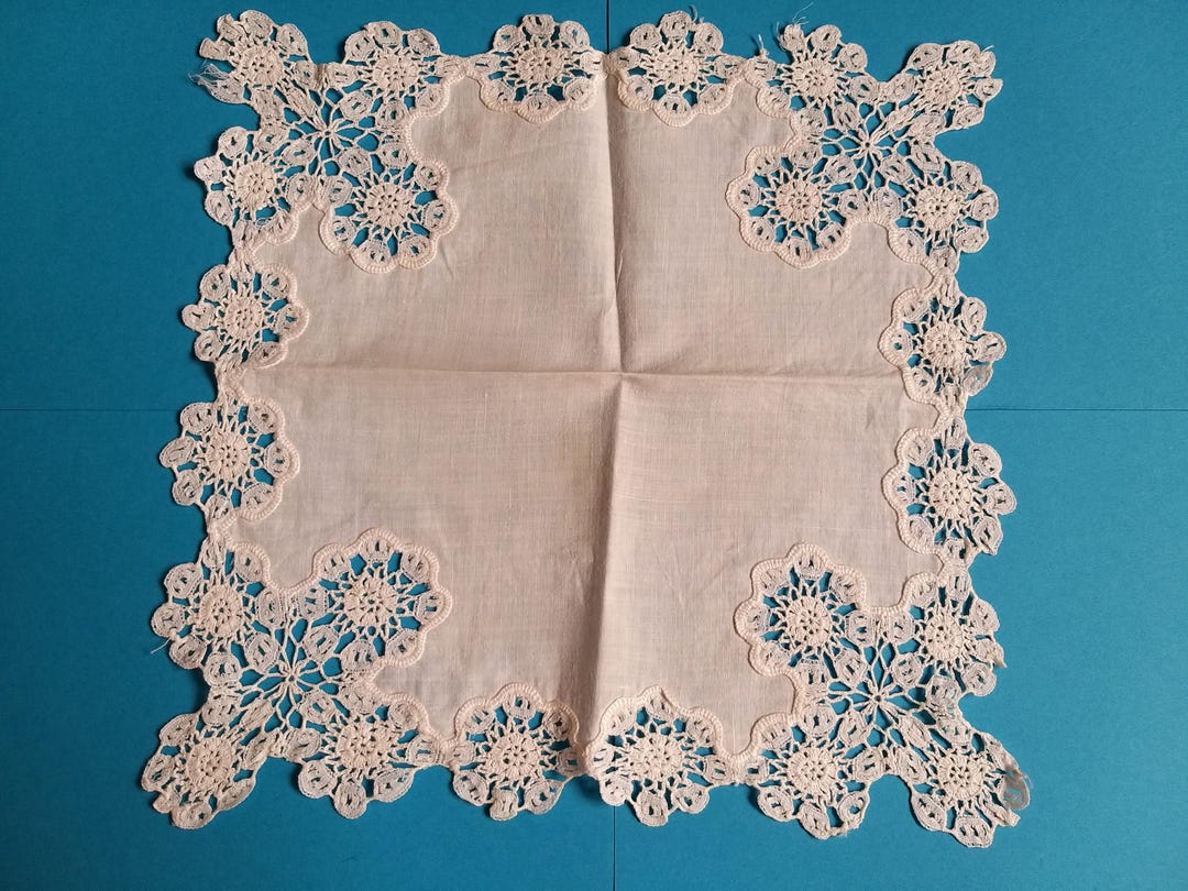 Vintage Lace Handkerchief-hand Made Lace Handkerchief - Etsy