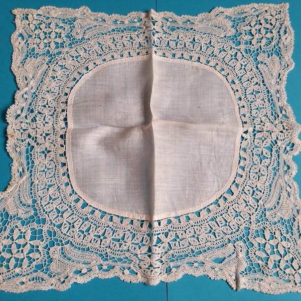 Antique Lace Handkerchief - Etsy