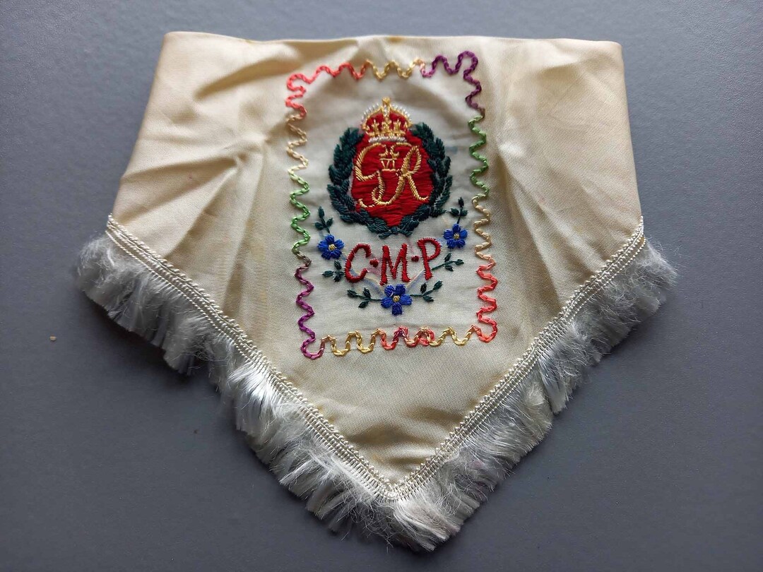 WWII Hand Embroidered Silk- Handkerchief-corp of Military Police-cmp ...