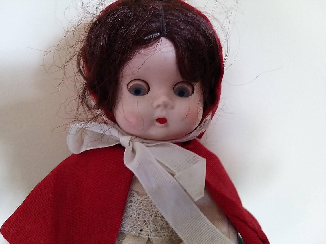 1950s Hard Plastic Miss Rosebud Doll Red Riding Hood Outfit Cinderella ...