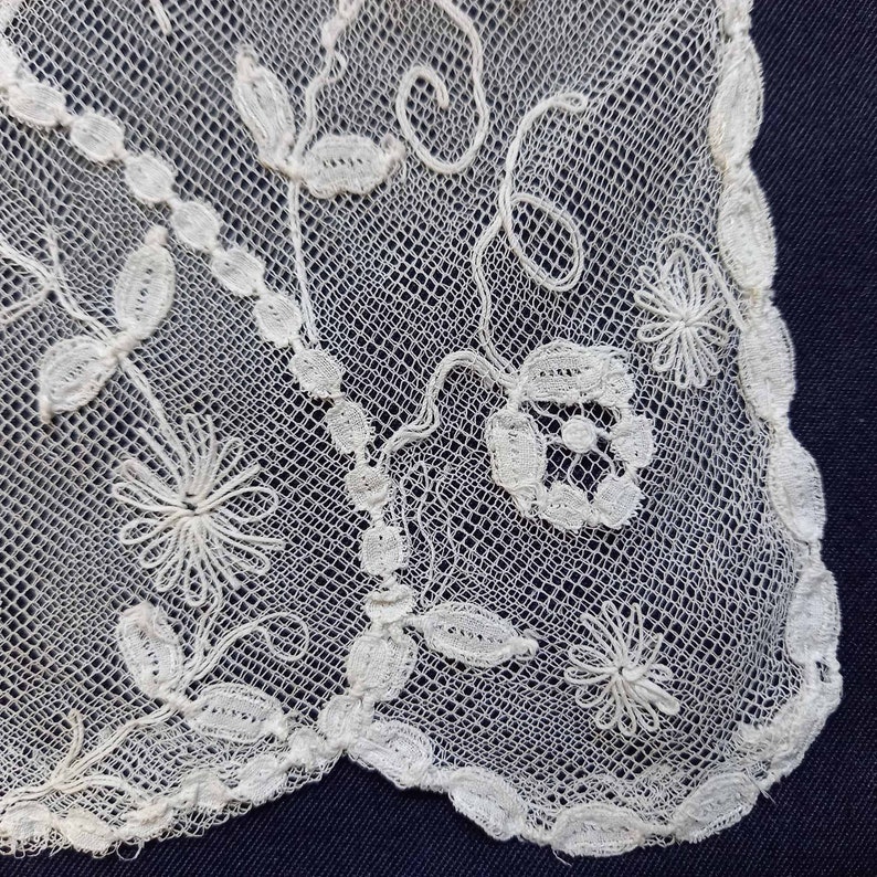 Victorian Hand Embroidered Lace Insert-embroidered Lace-needle Lace ...