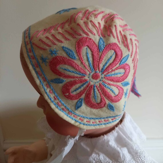 Vintage French-Breton Baby Bonnet-Traditional Design-… - Gem