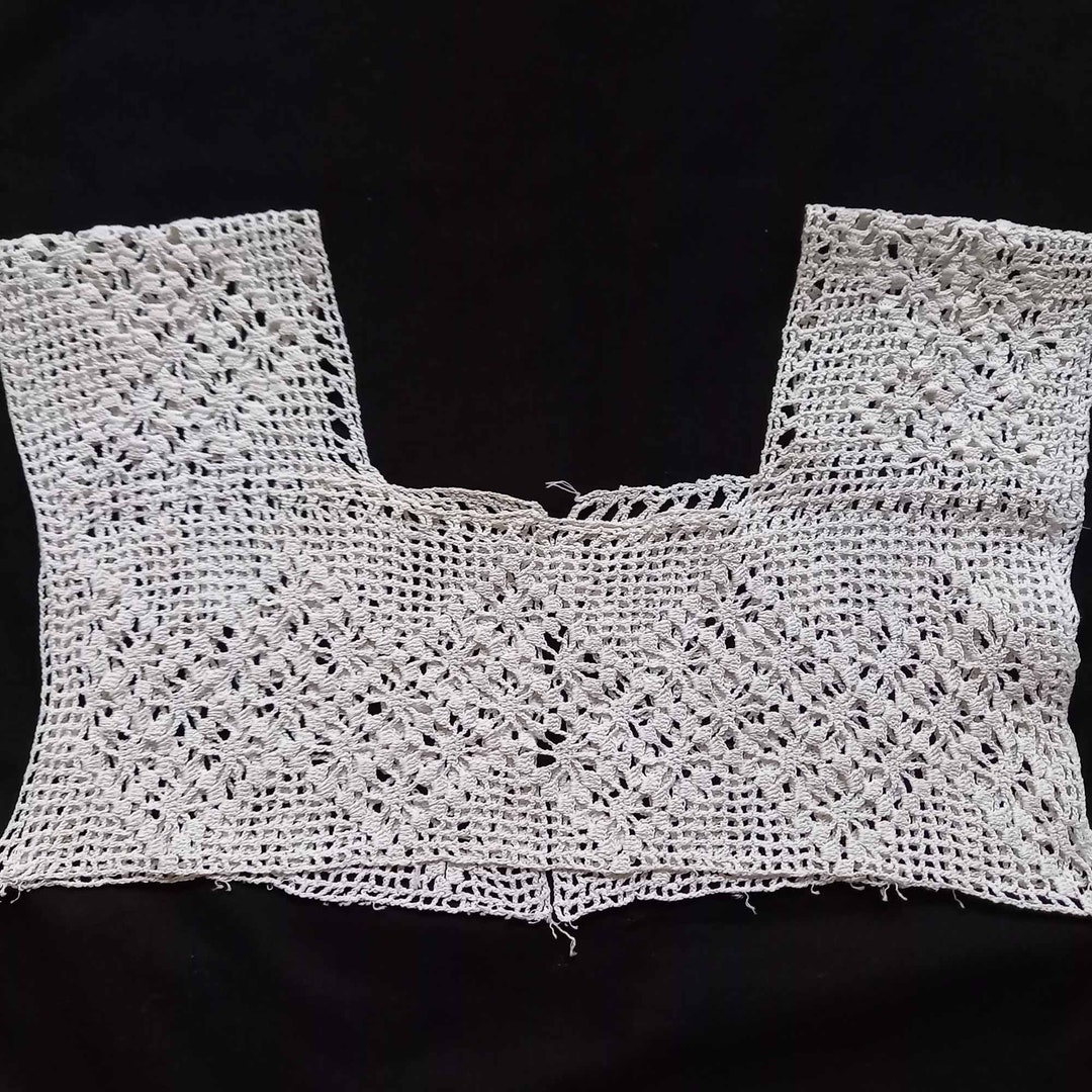 Antique Crochet Lace Yoke-negligee Yoke-nightgown Yoke-camisole Yoke ...