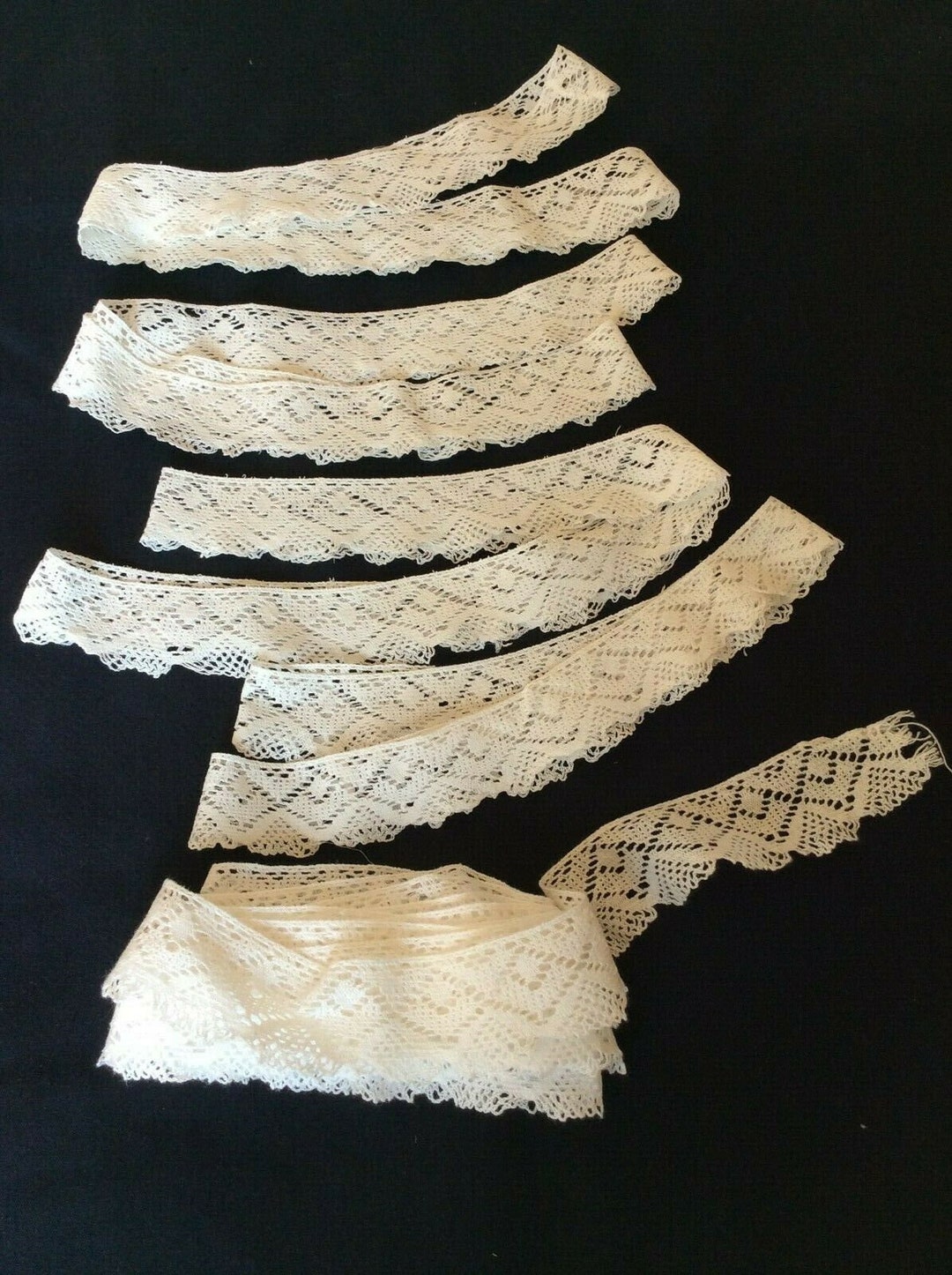 Antique Handmade Lace Trims Bundle-sewing-antique Clothing Trims ...