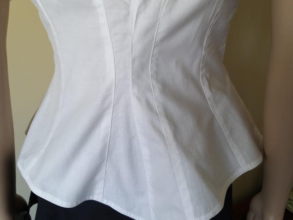 RESERVED -Victorian Corset Cover-Form Fitting Bodice-… - Gem