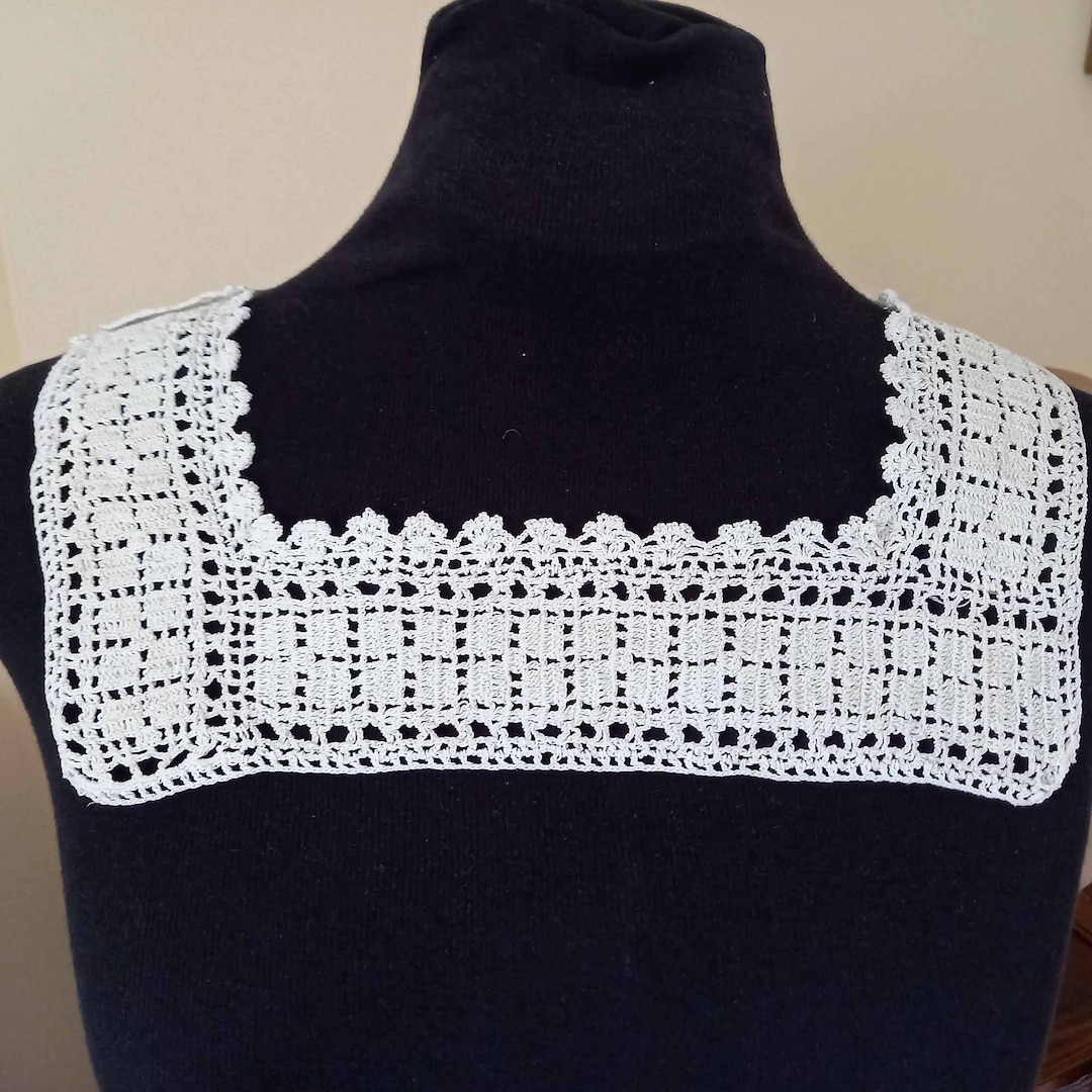 Antique White Crochet Lace Yoke-negligee Yoke-nightgown Yoke-camisole ...