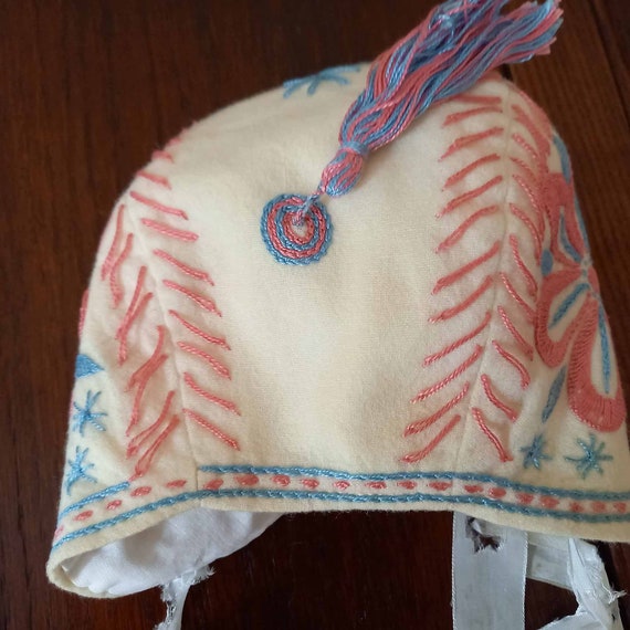 Vintage French-Breton Baby Bonnet-Traditional Design-… - Gem