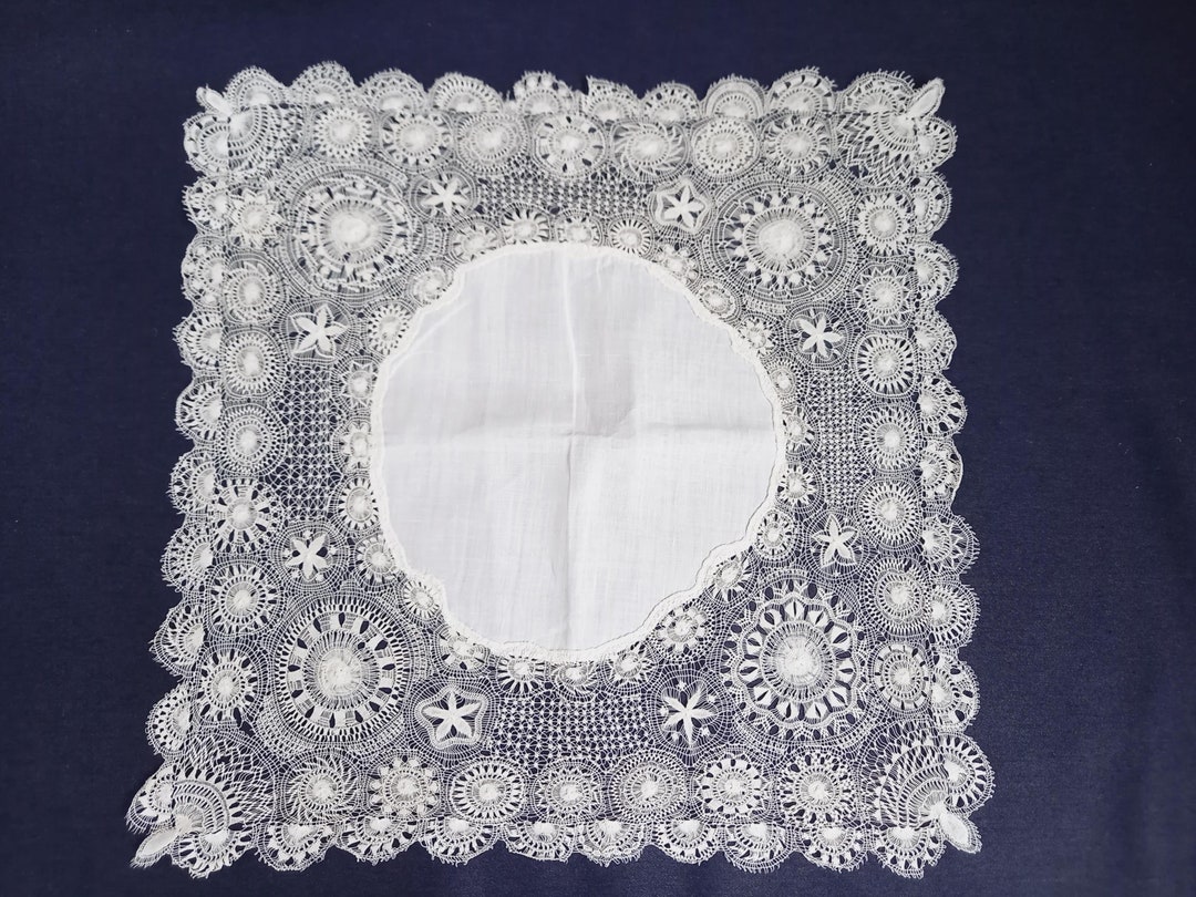 Antique Nanduti Lace Hanky -handkerchief-paraguayan Lace- Handmade Lace ...