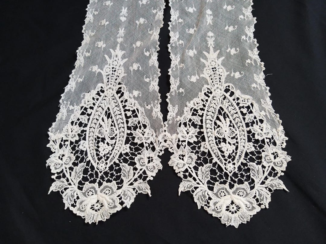 Victorian Lace Lappet-embroidered Lace - Etsy