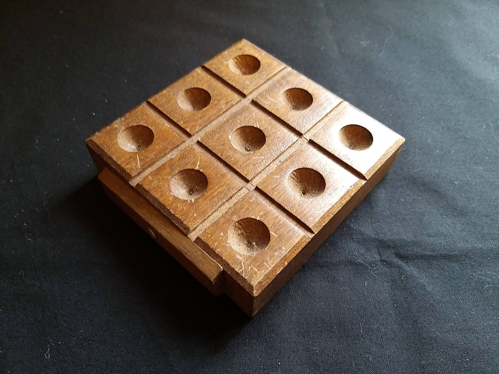 Vintage Nine Holes Board Game-three Mens Morris-ancestor of Noughts and ...