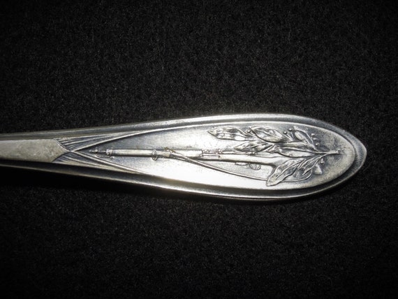 Memorabilia Swiss Army Military Rifle Silver Plated Coffee Spoon ...