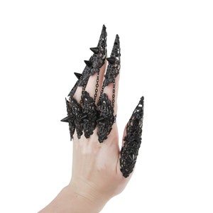 Claw Rings Goth Hand Armor "divine Thorns" Gift for Her Gothic Nail ...
