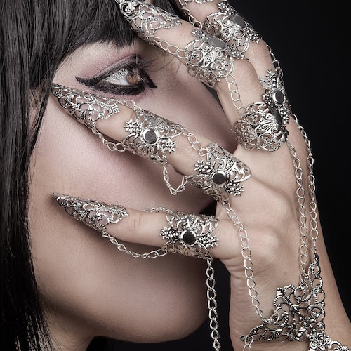Hand Armor Finger Claws Goth Gift Punk Claw Rings - Etsy