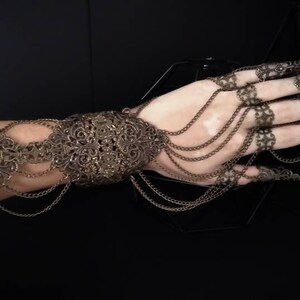 Goth Hand Armor "siha" Full Hand Metal Glove With Claw Rings, Horror ...